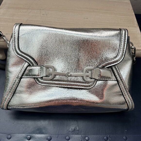 Sam Edelman | Bags | Sam Edelman Makena Silver And Black Crossbody ...